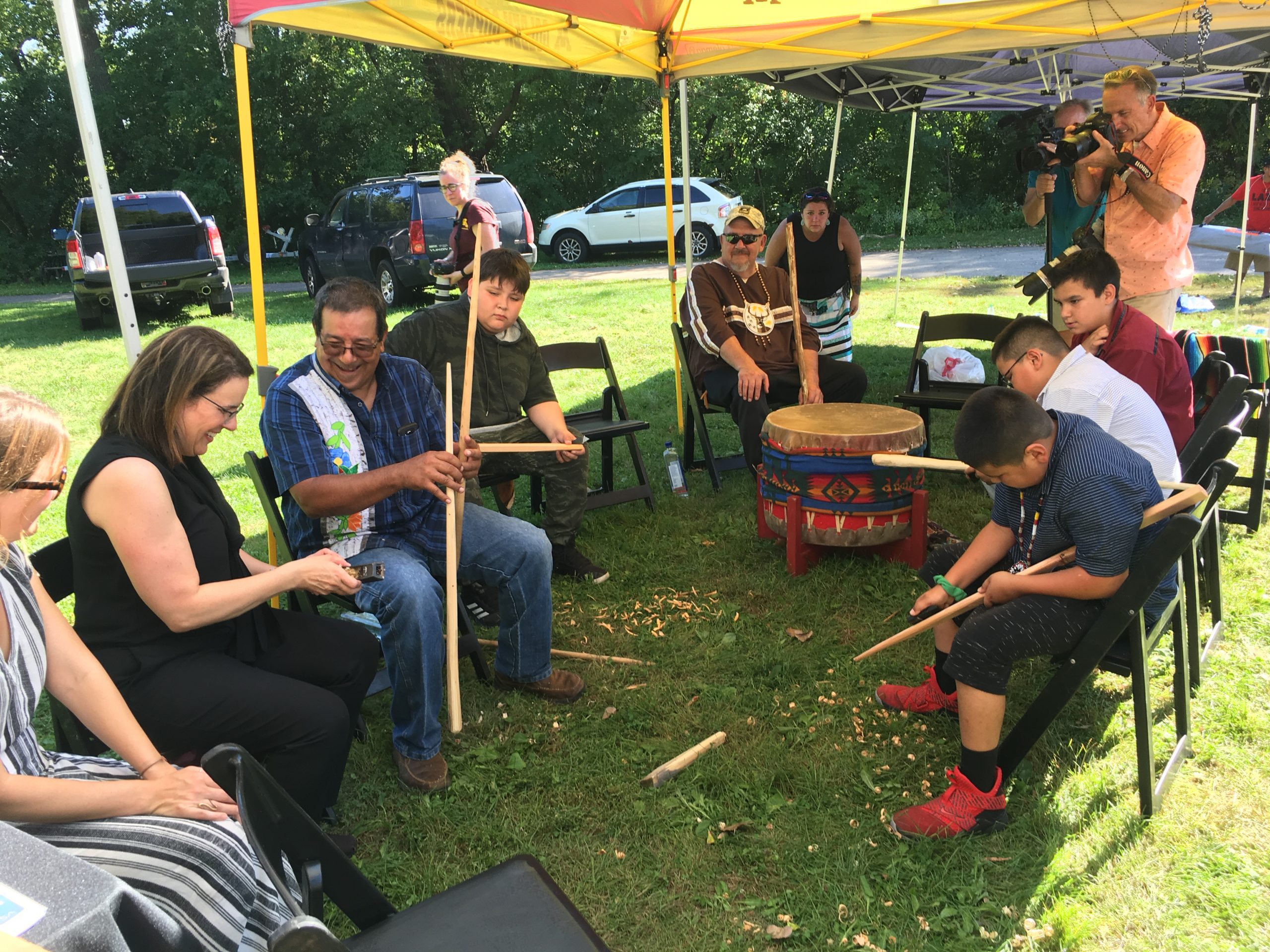 Group with Knocking Sticks | Open Rivers Journal