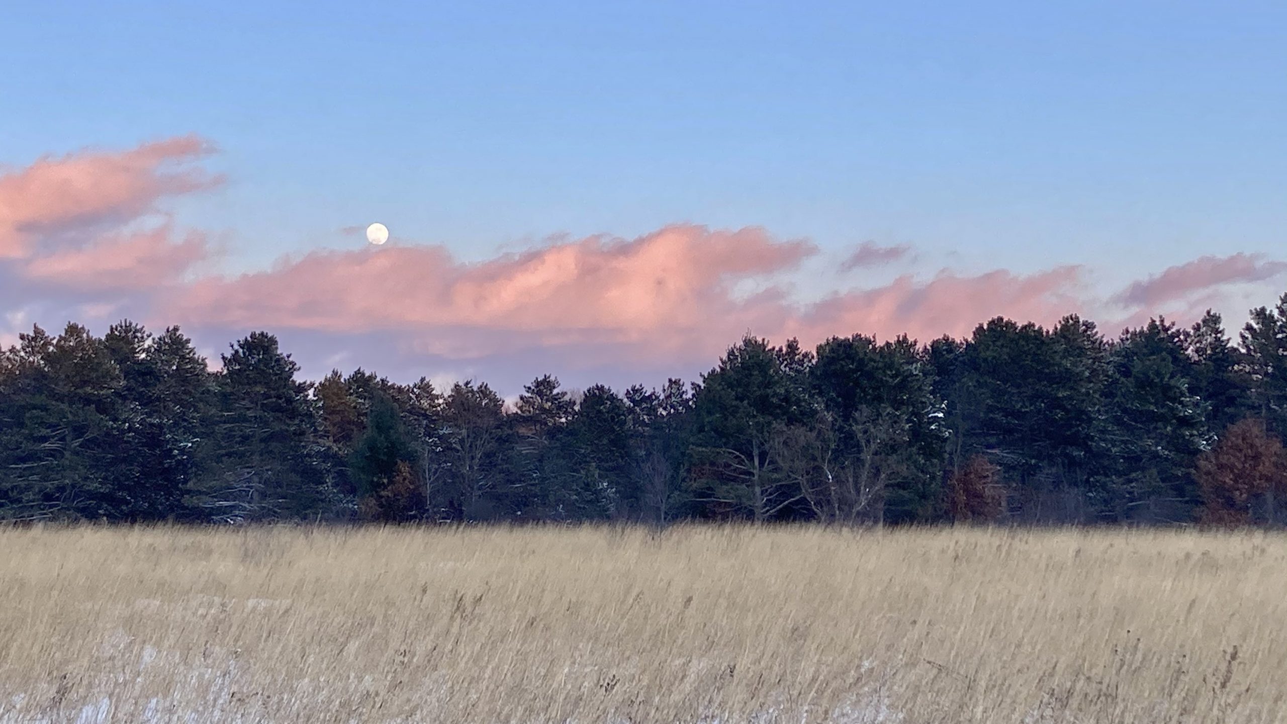 Moonrise Over Snowy Field | Open Rivers Journal