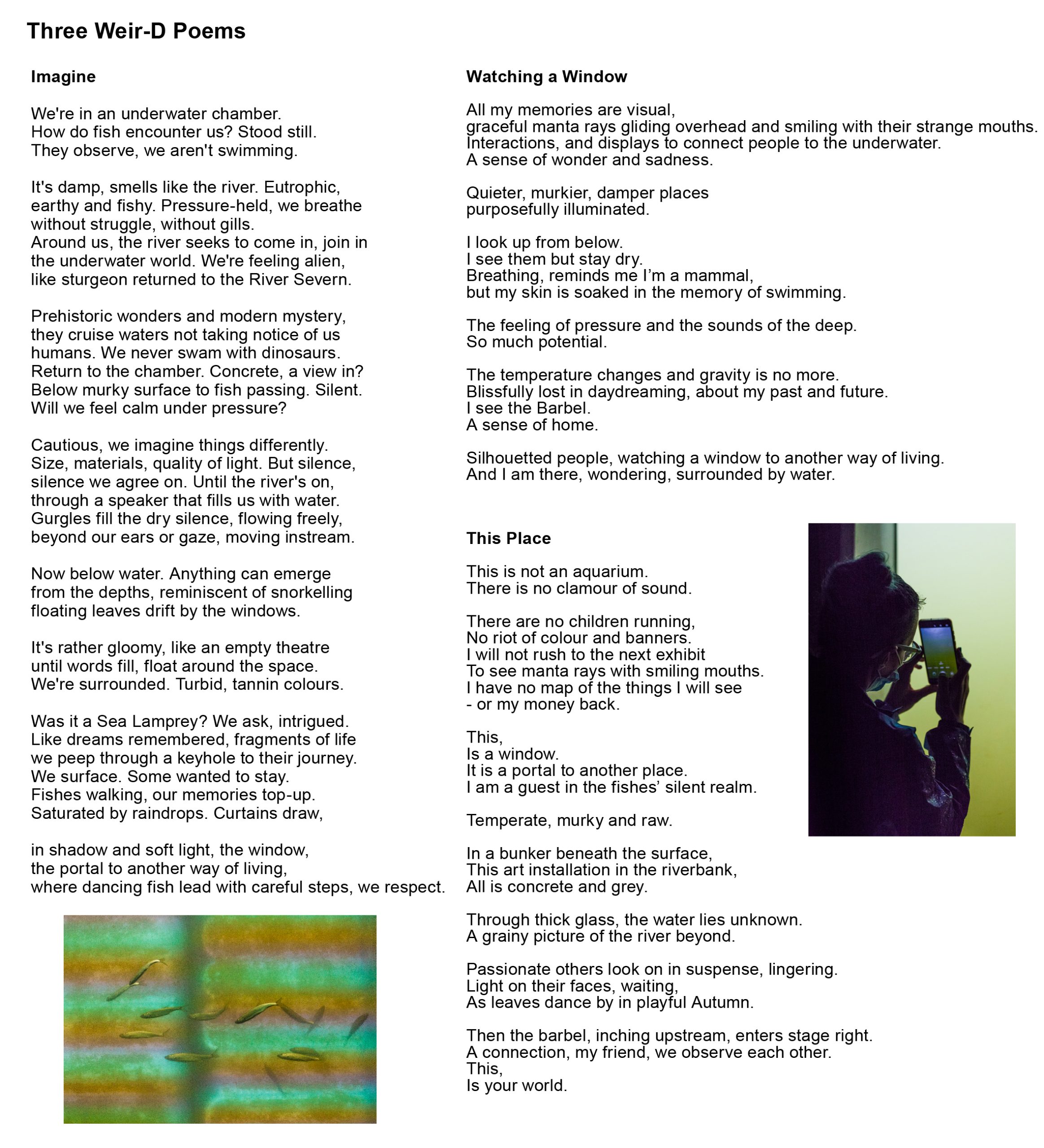 Three Weir-d Poems | Open Rivers Journal